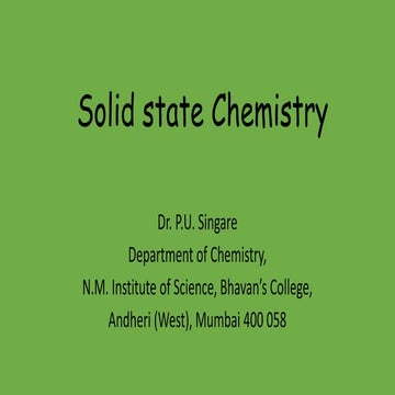 Solid state chemistry | PPTX