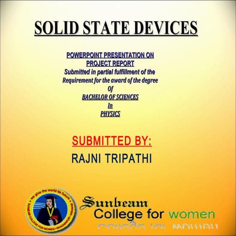 Solid state devices rajni tripathi | PPT