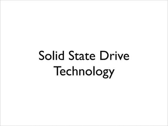 Solid state drive (ssd) | PPTX | Data Storage and Warehousing | Computing
