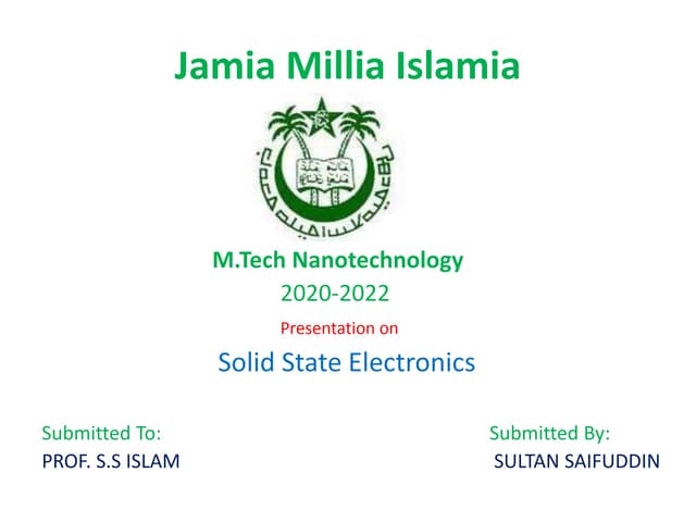 Energy band diagram of semiconductor | PPTX