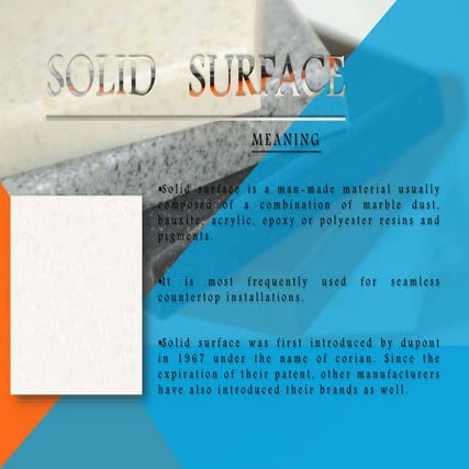 Solid surface ppt | PPTX