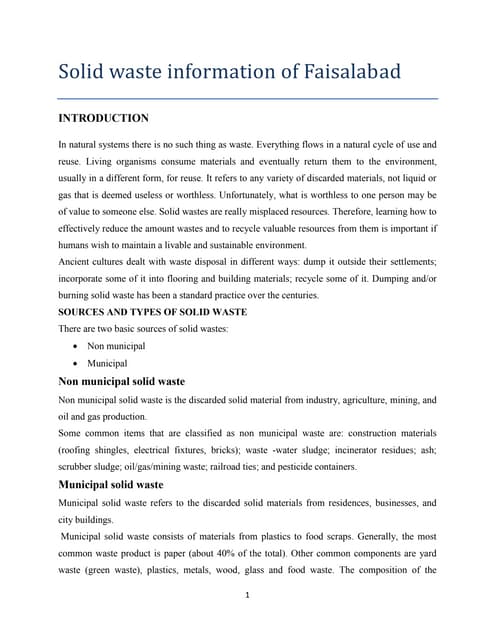 Introduction to Solid Waste Management | PPT