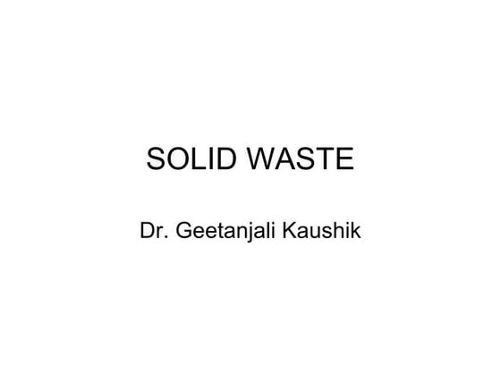 Hazardous waste Management | PPT