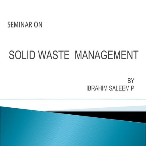 Solid waste management | PPT