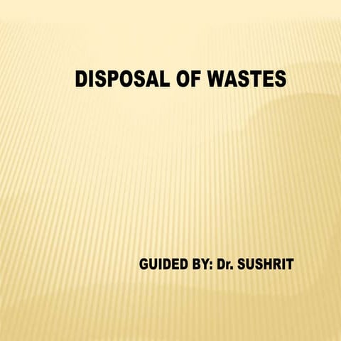 Disposal of waste | PPT