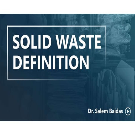 Solid Waste Definition | PDF