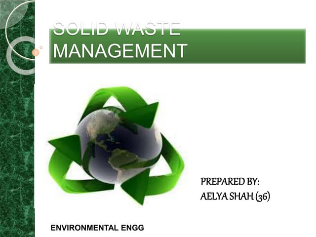 Sustainable Waste Management | PPTX