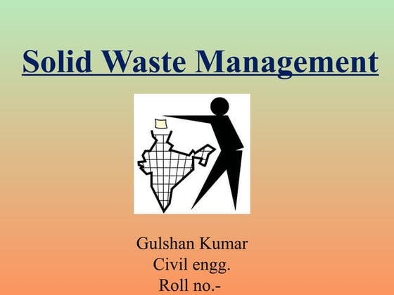 Solid waste management | PPTX