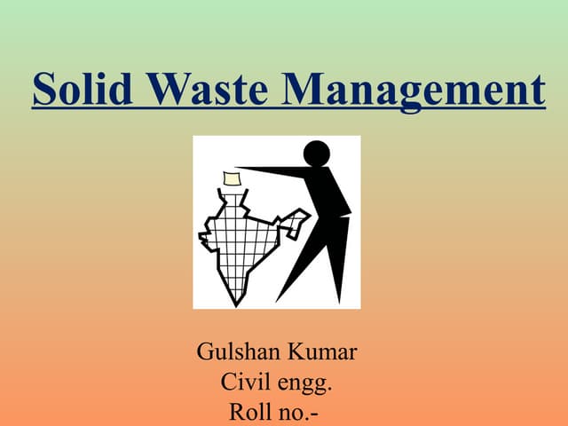 Solid waste management | PPTX