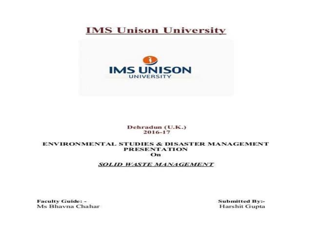 Solid waste management | PPTX