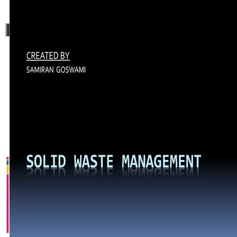Solid waste management | PPT