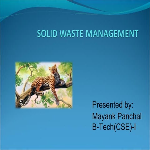 Solid waste management | PPT