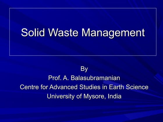 Hazardous waste management | PPTX