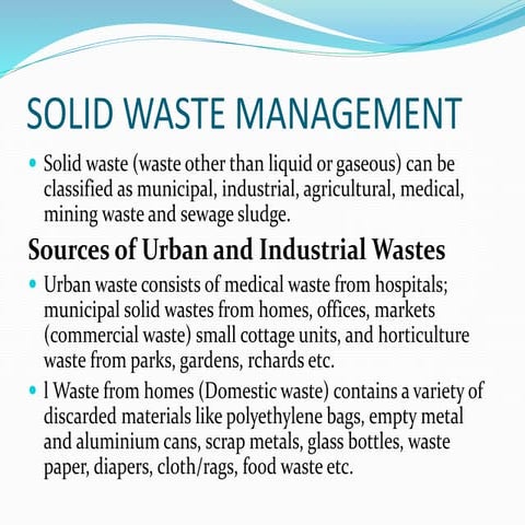 Solid Waste Management | PPTX