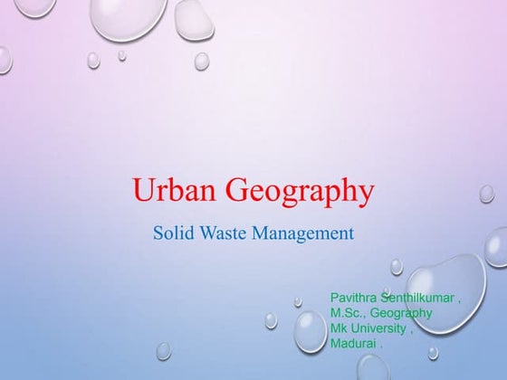 Solid waste management | PPTX