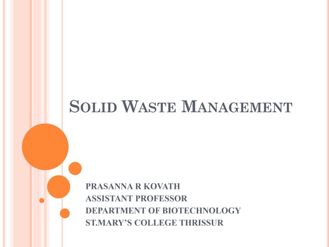 Solid waste management | PPTX