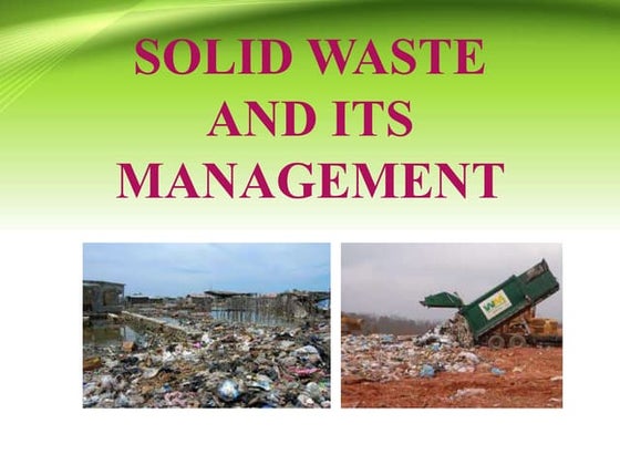 Waste management ppt | PPTX | Environmental Services Industry | Industries