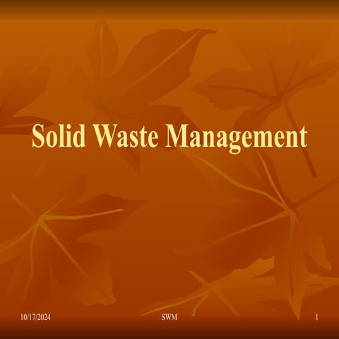 Urban Community Solid waste management.ppsx