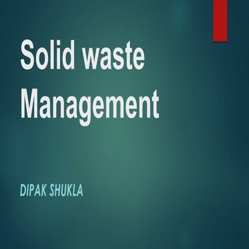 classification of waste and their characteristics | PPTX