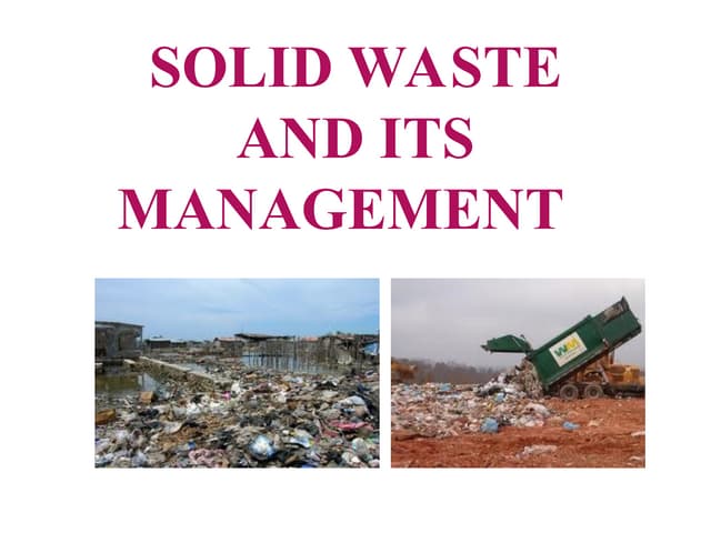 Waste management ppt | PPTX | Environmental Services Industry | Industries