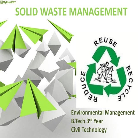 Solid waste management chapter no 1 | PDF