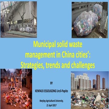 Solid waste management china kenfack 2017 | PDF