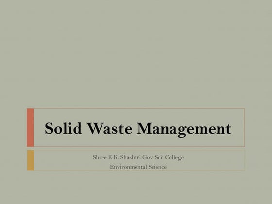 Industrial waste management a case study (itc ltd. kolkata) | PPT