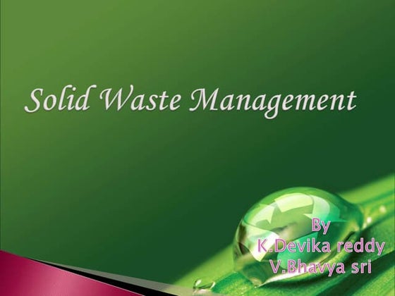 Grade 9-Waste Management Process.pptx | Agriculture | Industries