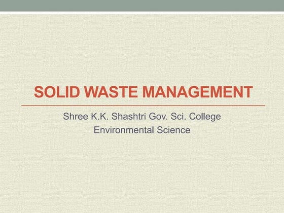 collection storage and transportation of solid waste | PPT
