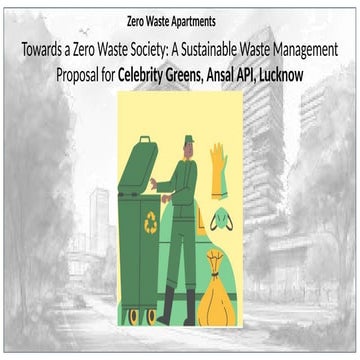 Solid Waste Management Proposal on segregration of waste and its ...