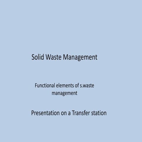 Solid waste management slide | PPT