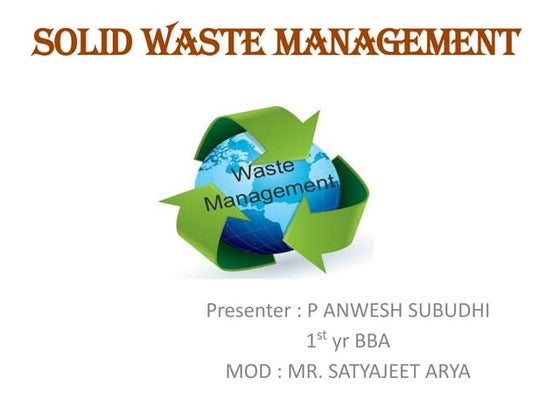 Classification of solid wastes | PPT