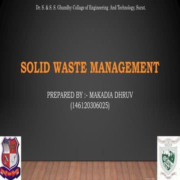 Solid waste management | PPT