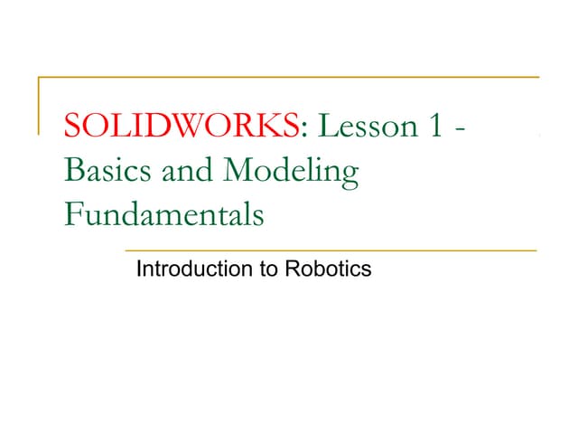 Solid works ppt | PPTX