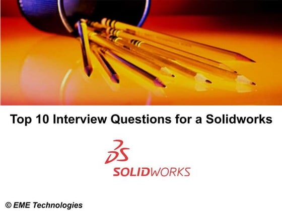 Solidworks Internship Report (advanced) | PPT