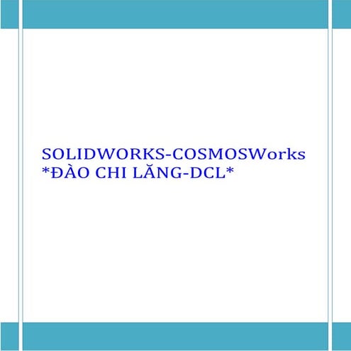 Solidworks cosmos works | PDF