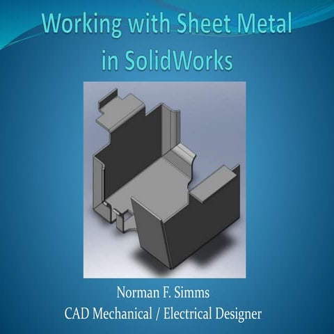 Solidworks sheet metal tutorial | PDF