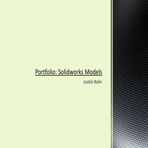 Solidworks Portfolio | PPT