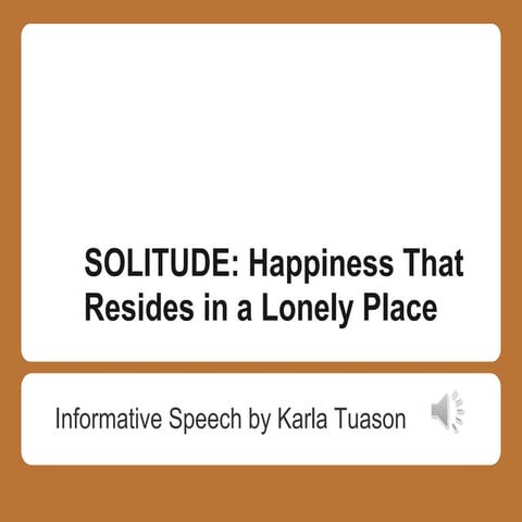 Solitude | PDF