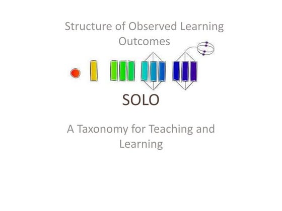 Solo taxonomy complete explanation | PPTX | Homework and Study | Education