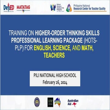 STRUCTURE OF THE OBSERVED LEARNING OUTCOME | PPTX