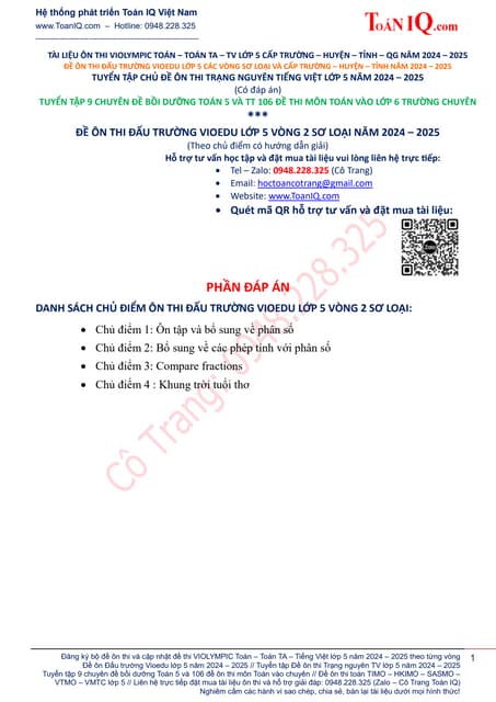 Đề thi Trạng nguyên Tiếng Việt lớp 2 cấp Tỉnh năm 2023 - 2024 (Đề chính thức) | PDF