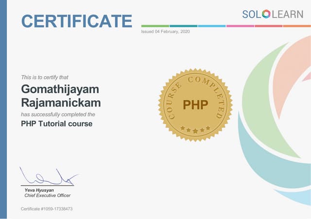 Sololearn Cert Ppt