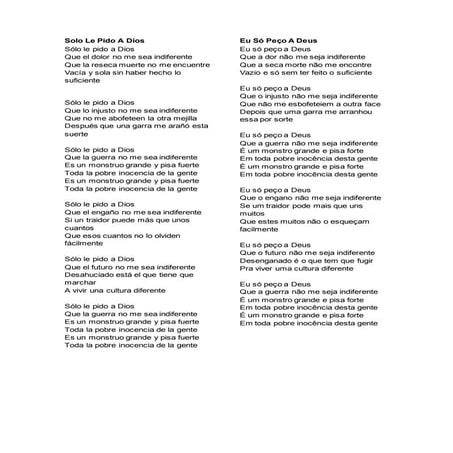 Solo le pido a dios análise | PDF