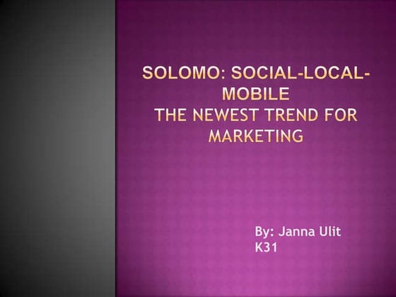 So lomo | PPT