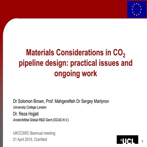 Solomon Brown (University College London) - Material Considerations in ...