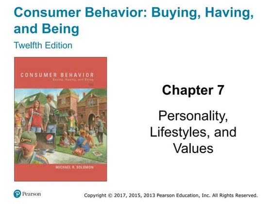 Consumer behavior: Personality lifestyle and values | PPT