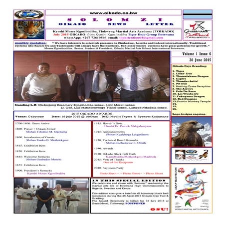 Solomzi 2015 July | PDF | Martial Arts | Sports