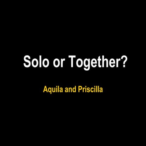 Solo or together | PDF | Christianity | Religion & Spirituality