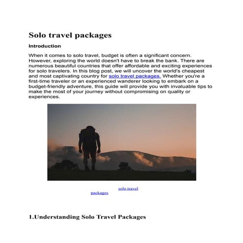 Guide to Travelling on a Shoestring | PDF